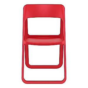 Compamia Dream Commercial Grade Folding Resin Outdoor Chair Red
