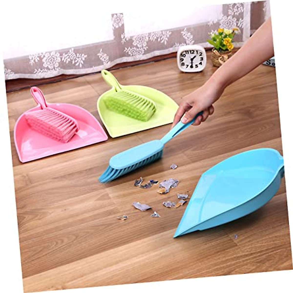 Healeved 2pcs Mini Broom Dustpan Set Mini Tools Desktop Broom Mini Desk Broom Cleaning Tools Small Clean Broom Brush Keyboard Cleaning Tool Mini Dust Pan Small Dustpan Brush Plastic