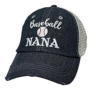 Cocomo Soul Womens Baseball Nana Hat | Baseball Nana Cap | Baseball Nana | Nana Hat 214 Dark Grey