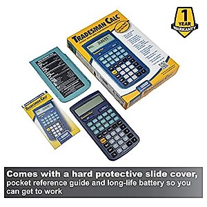 Calculated Industries 4400 TradesmanCalc Technical Trades Dimensional Trigonometry and Geometry Math and Conversion Calculator Tool for Tech Students, Welders, Metal Fabricators, Engineers, Draftsmen
