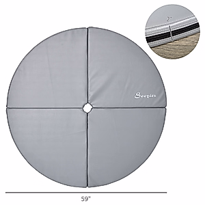Soozier Pole Dance Mat, 2"T x 5'W Folding Pole Dance Mat for Home, Lightweight and Foldable, Gray