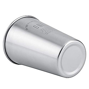 Stainless Steel Bottle, Stainless Steel Mug 4.9 * 3.5In Mug, Stainless Steel Measuring Cup Stainless Steel Cups for Drinks Coffee Water