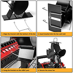 Uniflasy Wood Stove Fan Heat Powered,123456