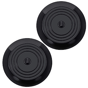 Tainrunse Odor-Blocking Sink Plug Tub Stopper 2 Pack Silicone Sink Stoppers Easy Installation Odor-Blocking Seal for Kitchen Sink Bathtub Drain Black