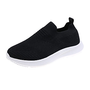 MLAGJSS Women Wedge Shoes, Women’s Sneakers Fashion Lightweight Casual Walking Shoes Knit Mesh Slip On Sneakers Gift
