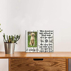 Custom Dog Photo and Name Panel for Tabletop Display 8x6 Inches When Tomorrow Starts Without Me Pet Sympathy Gift Personalized Dog and Cat Memorial Gifts