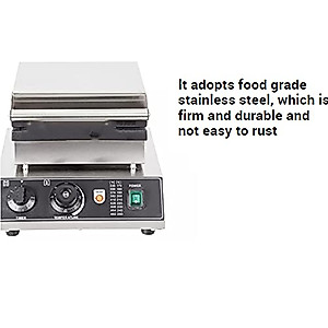 Commercial Waffle Machine, Non-Stick Belgian Waffle Maker, Waffle Iron Baker with Non Stick Coating, Double-Sided Heating, for Restaurant,Street Food,Bars and Dessert Shops,Food Carts