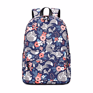 Wadirum Women Leisure Backpack Purse College School Backpack for Girl Fox