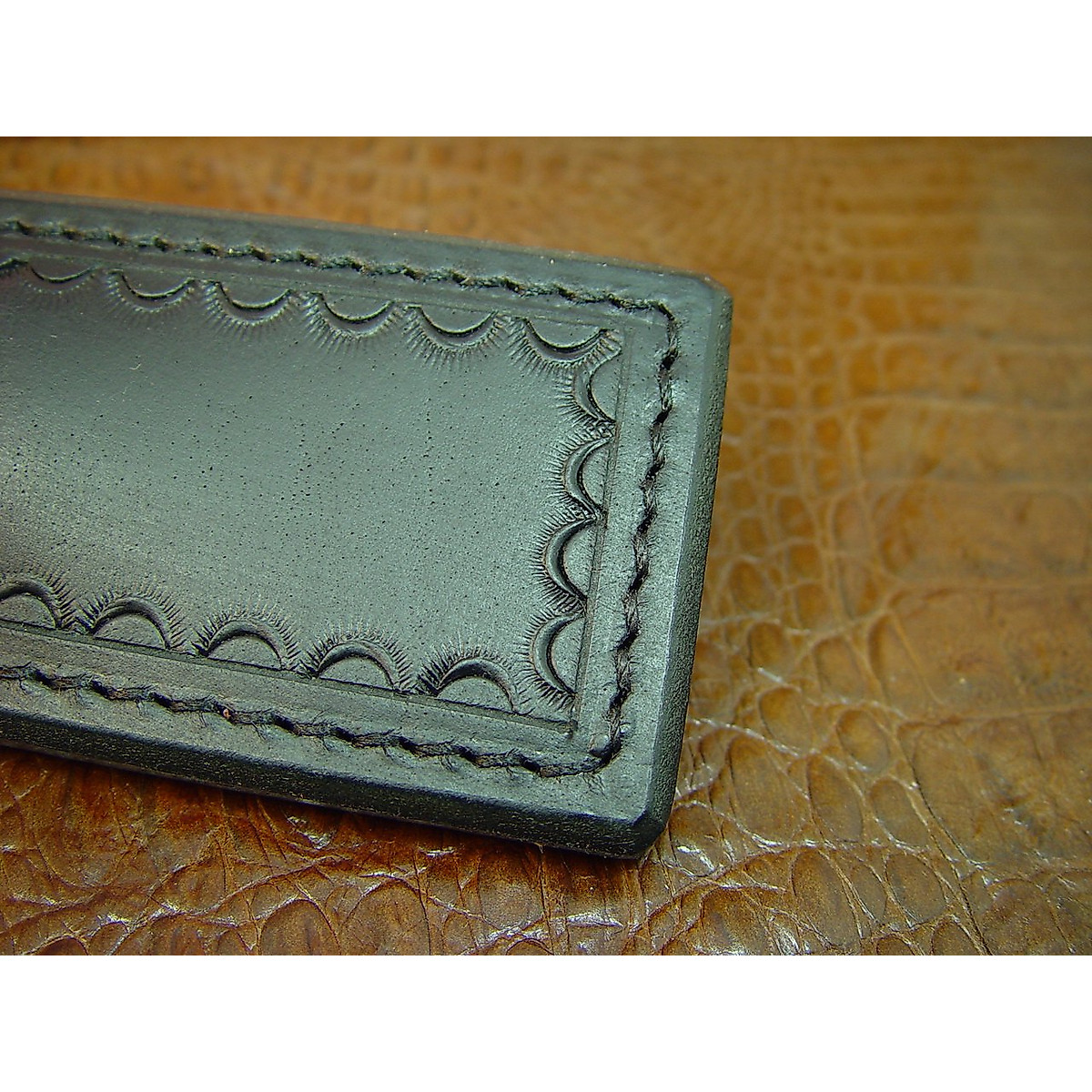 Pocket sheath for Fixed Blade Knife, 5" Knife Holster, Genuine Leather Knife Holder, Dyed Black