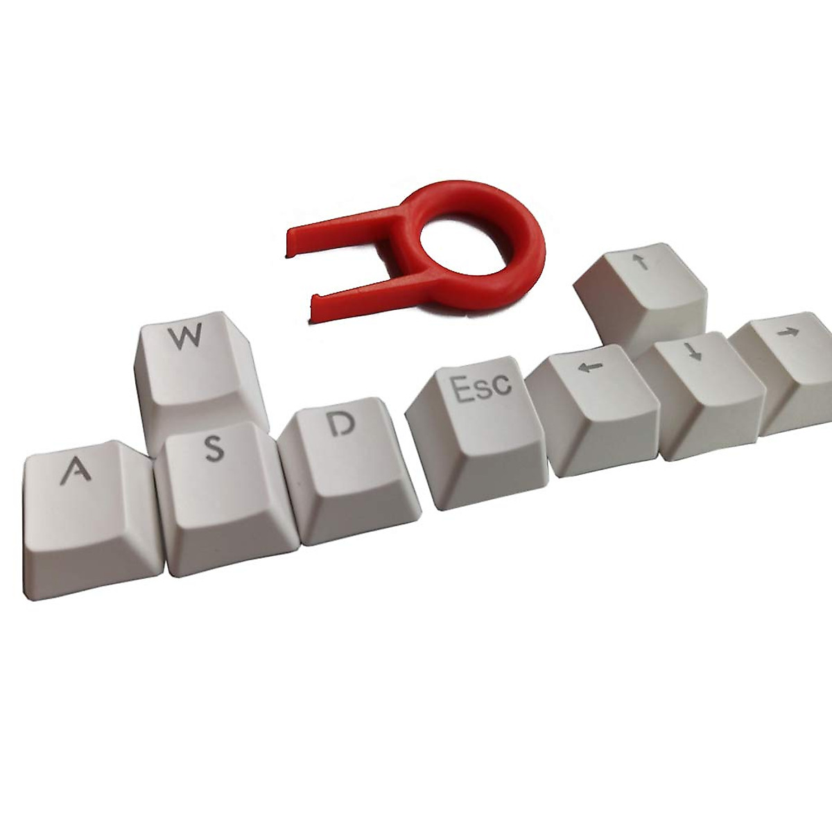 不适用 PBT Keycaps Set - 9 Keys PBT Backlit Keycaps WASDESCDirection Cherry MX Keycaps with Key Cap Puller for MX Switches Backlit Mechanical Gaming Keyboard, Red , one size
