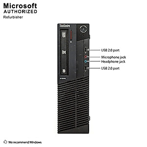 Lenovo ThinkCentre M82 Small Form Factor Desktop PC, Intel Core i5-3570 3.4GHz, 8GB DDR3 RAM, 256GB SSD, Win-10 Pro x64 (Renewed)