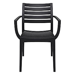Artemis Resin Arm Chair Black