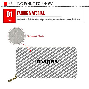 Coloranimal Long Leather Wallet for Women Ladies Cute Manatee Party Slim Credit Cards Cash Coins Organizer Zipper Closure Clutch Purse