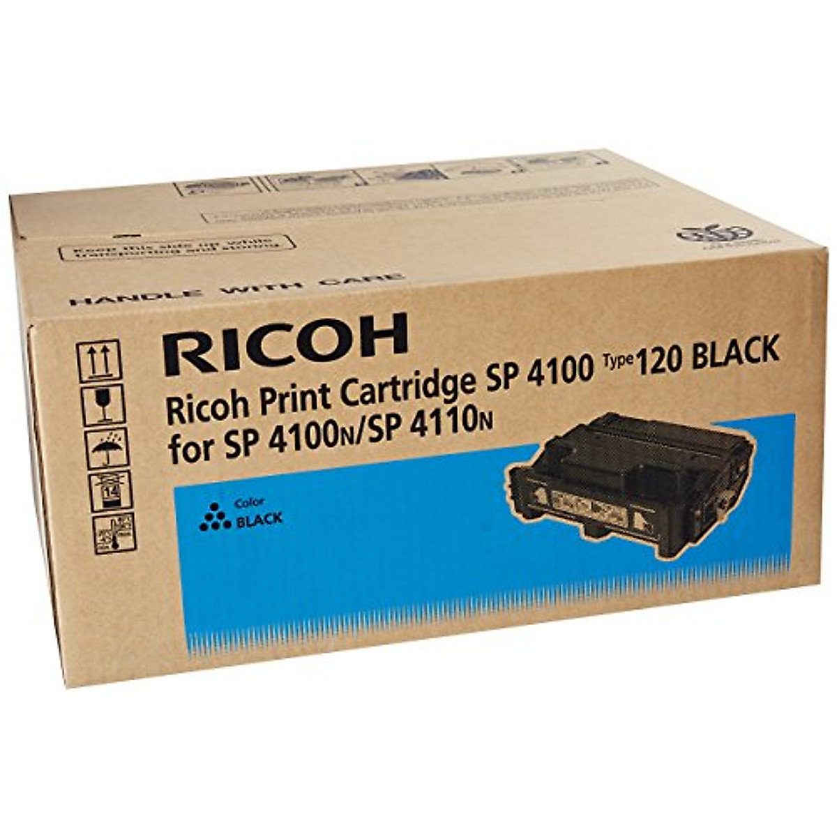 Ricoh 406997 SP 4100 4110 4210 4310 Type 120 Toner Cartridge (Black) in Retail Packaging