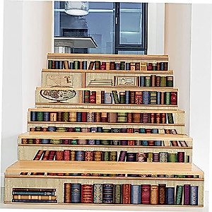 OSALADI PVC Stair Decor Staircase Wall Decor Staircase Decals Stairs Decals Sticker Decorative Paintings Applique Digital Thicken Stairs Stickers