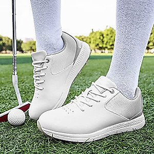 Ifrich Women Golf Shoes Professional Outdoor Golf Sport Sneakers (6.5,Grey)