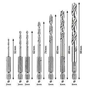 Bosch 2607019923 Wood Twist Drill Bit-Set "Robust Line" 2-8mm 7 Pcs