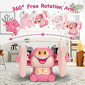 Leimaq Universal Baby Toys for 0-36 Month Crawling Monkey Toys Tummy Time Toy, Interactive Dancing Walking Toy with Light & Music, Infant Toys 0-3, 6-12 12-18 Months 1 Year+ Toddler Toy Gift