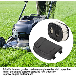 Generic Lawn Mower Air Filter 593260 Air Filter Cover 594106 595658 Air Cleaner ABS Cartridge Filter Kit, Replacement Parts for Briggs and Stratton 550ex 675exi 725exi Series and More