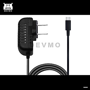 DEVMO Raspberry Pi 4b Power Supply, AC Adapter 5V 3A USB-C Type-C with Switch Button Charger Compatible with Rasberry Pi 4 Generation