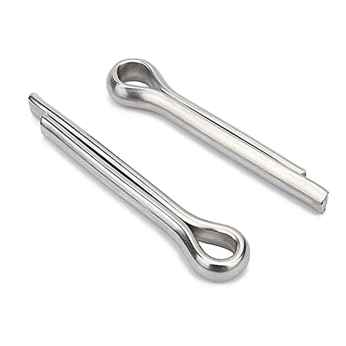 60 Pcs Cotter Pin Hair Pin Assortment Kit, Zinc Plated R Clip Key Fastener Fitting Set for Use on Hitch Pin Lock System Automotive Marine Tractors Mower Carts Truck Engine Repair, 12 Size 2 Style