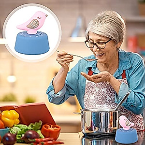 SOLUSTRE Mechanical Bird Kitchen Timer Wind Up 60 Minutes Timer Rotating Kitchen Cooking Timer Cute Time Management Tool Pink