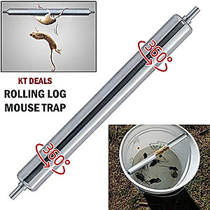 Rolling Mouse Trap Humane Mice Rats Mouse Killer Roll Trap Spinning Log Grasp Rat Catcher Mouse Bucket Trap Roller Traps