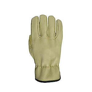 G & F Products unisex adult Unlined work gloves, Yellow, Large Pack of 3 US