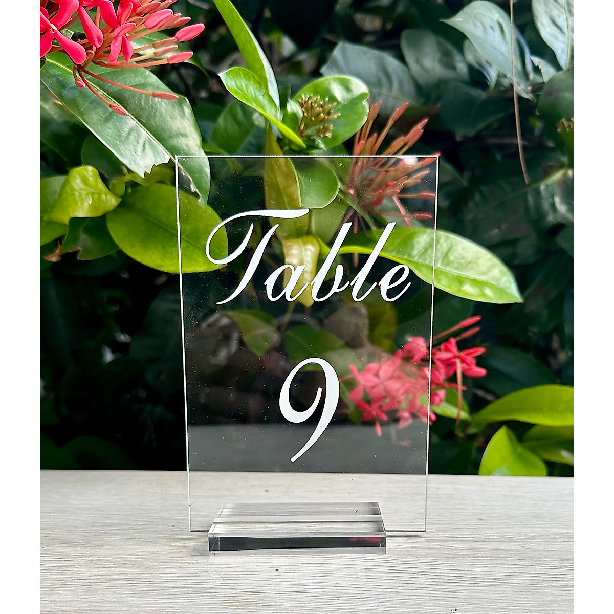 Elegant Acrylic Table Numbers for Wedding Reception - Set of 20 Table Numbers 1-20 +1 Personalized Table Sign - Modern and Clear Design for Easy Visibility