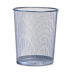 Zeller 18101 Corbeille à Papier, Métal, Argent, 29,5 x 29,5 x 35 cm