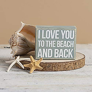 Primitives by Kathy I Love You to The Beach and Back Box Sign (27360)