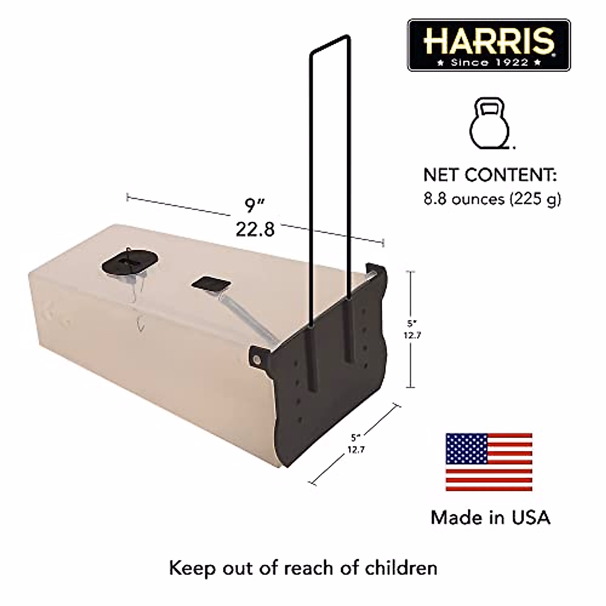 Harris Catch and Release Humane Animal and Rodent Cage Trap for Mice, Rats, Chipmunks, Small Squirrels, and Voles