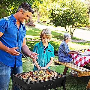 Charcoal Grill, BBQ Grill Folding Portable Lightweight smoker Grill, Barbecue Grill Small desk Tabletop Outdoor Grill for Camping Picnics Garden Beach Party