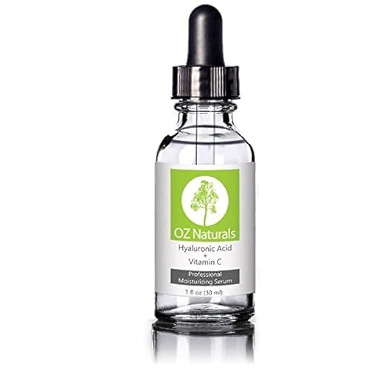 OZNATURALS Hyaluronic Acid Serum for Face - Plumping Serum, Hydrating Facial Skin Product, Natural Ingredients, Plump Fine Lines, Anti-Aging Face Serum, Organic Aloe + Rosehips Intense Moisture