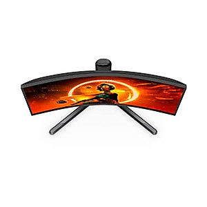 AOC CQ27G3Z 27" Curved Gaming Monitor, QHD 2K 2560x1440, 1000R VA, 240Hz 0.5ms, FreeSync Premium, Height Adjustable Stand, Xbox PS5 Switch, 3-Year Zero-Bright-dot,Black