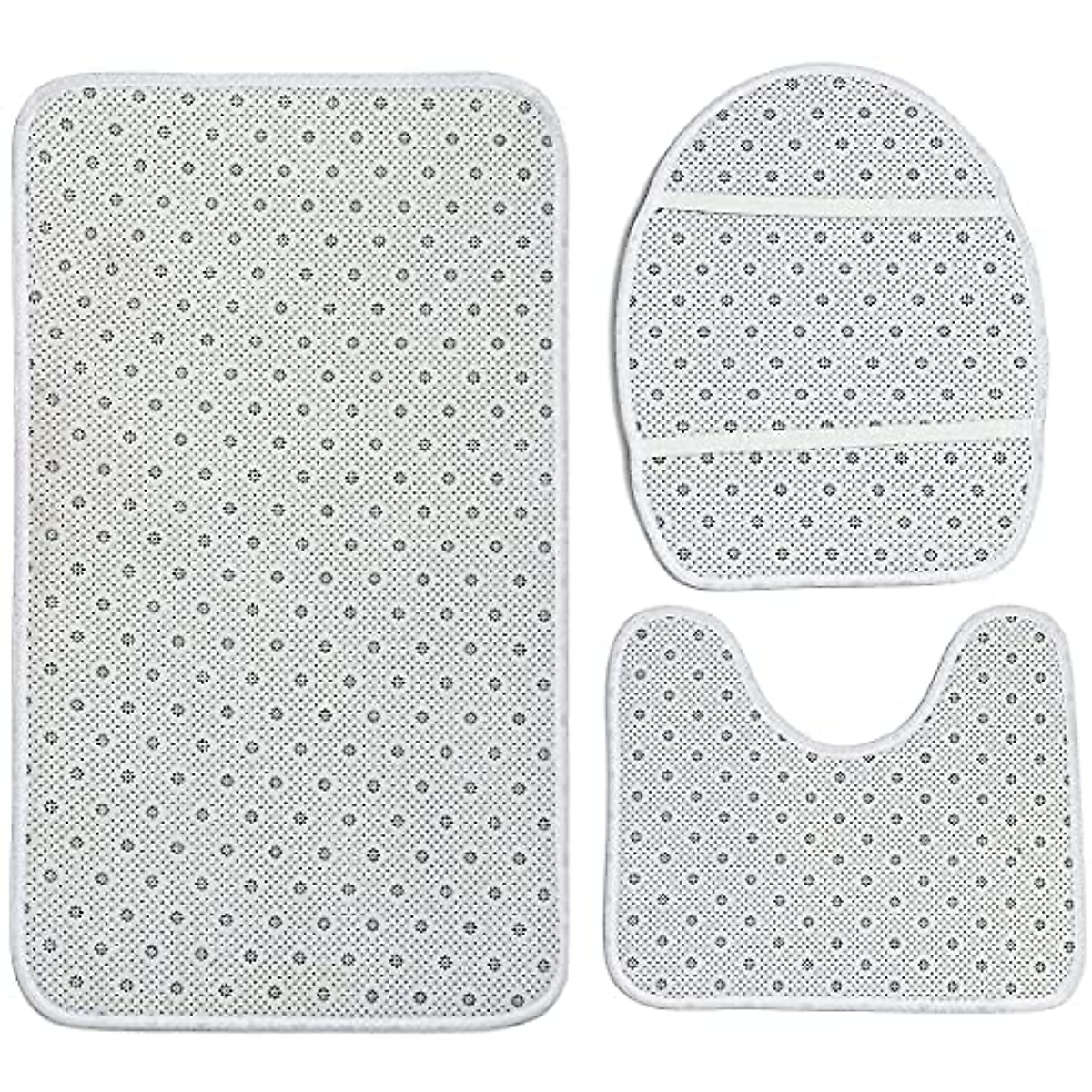 Honeycomb 4 Pieces Shower Curtain Sets with Non Slip Rugs Toilet Lid Cover and Bath Mat, Yellow Honeycomb with Bee Watercolor Bathroom Decor Set with 12 Hooks, 72" x 72"