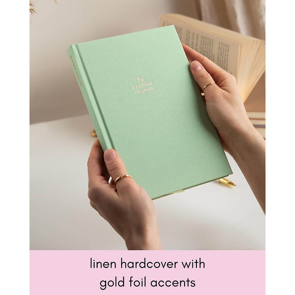 KUNITSA CO. Reading Journal. Book Journal for Book Lovers & Readers. Review and Track Your Reading (Green) - 52 book reviews