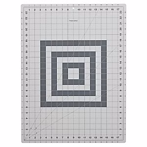 Fiskars 12-83717097J Self Healing Rotary Cutting Mat, 18x24, Gray