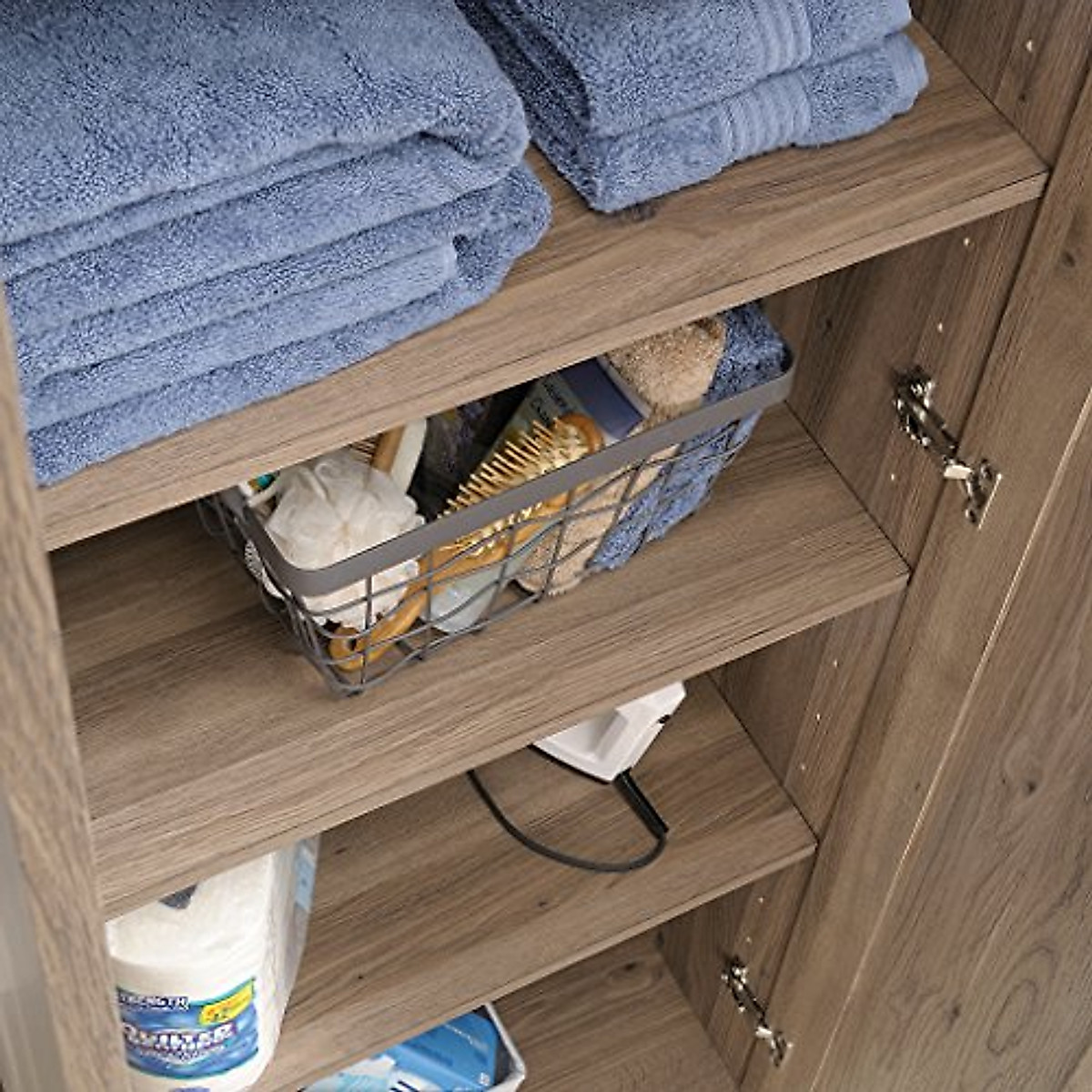 Sauder HomePlus Storage Cabinet, Salt Oak finish