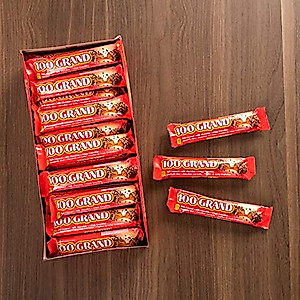 100 Grand Milk Chocolate Candy Bars, Full Size Bulk Individually Wrapped Ferrero Candy, Pack of 36