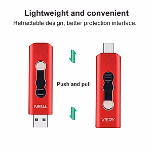 VIERY USB Flash Drive 64G,2-in-1 Dual USB Type -C Memory Stick USB Photo Stick USB 3.0 64gb Thumb Drive for Android Smartphones,Tablets, PC.(64GB)
