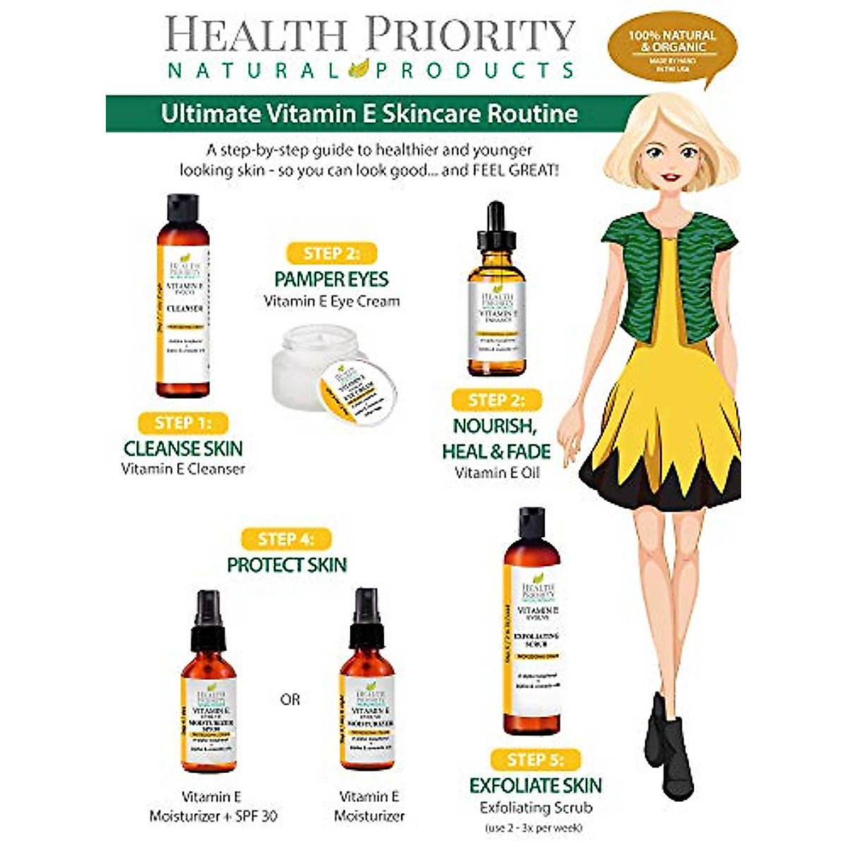 Organic Daily Moisturizer with SPF Infused with Vitamin E Oil | Sunscreen for Face | Anti-Aging Hydrating Lotion for Skin | Facial Moisturizer with SPF to Protect against UV Rays | 1 Fl Oz