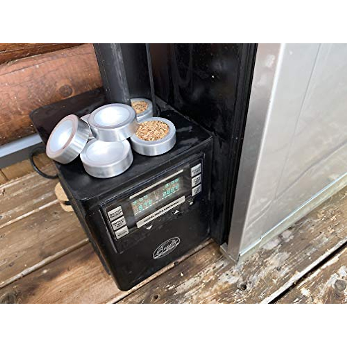 Trace Gadgets Bisquette Savers for Bradley Smoker, Reusable Pucks, Fill with Woodchips and Smoke, Premium Cup Shape Aluminum [Pack of 6]