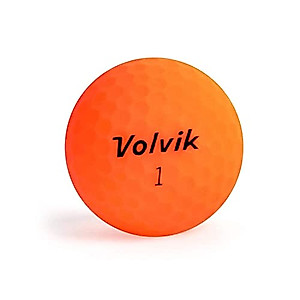 Volvik T2 Ionomer Polymer Low Side Spin Matte Finished Long Distance Balls 2-Pieces, 1 Dozen (Multicolor)