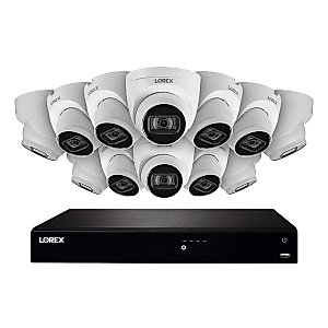 Lorex Technology N4K3-1612WD 16 Channel 3TB 4K Fusion NVR System with Twelve 4K (8MP) IP Dome Cameras with Listen-in Audio, 130ft Night Vision, Color Night Vision,12 Dome