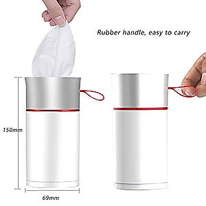 AnyCar Car Tissue Tube, Cylinder Tissue Box Round Tissues Container for Car Cup Holder 5.89'' * 2.71''(H*D), Up to 30 Count Tissue (White)