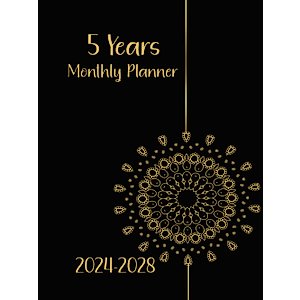 5 Years Monthly Planner 2024-2028: 60 Months Calendar Schedule Organizer 2024-2028, 171 Pages.