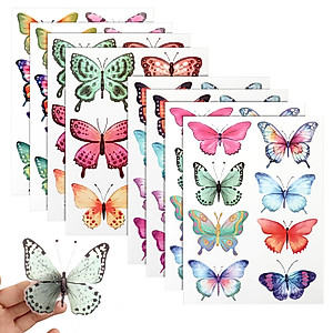Butterfly Wall Decor Watercolor Butterfly Wall Stickers Butterfly Wall Decals Removable Butterflies Stickers Decorations Butterflies for Crafts Party Decorations