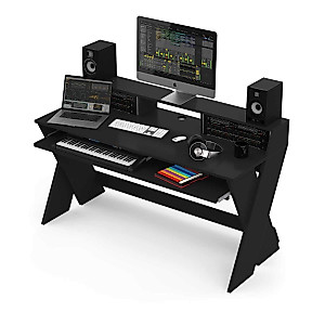 Glorious Sound Desk Pro Black Professional Studio Workstation, Black