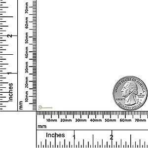 AVORA 14K Yellow Gold Simulated Diamond CZ Nose Ring Stud - 3mm (20 Gauge)